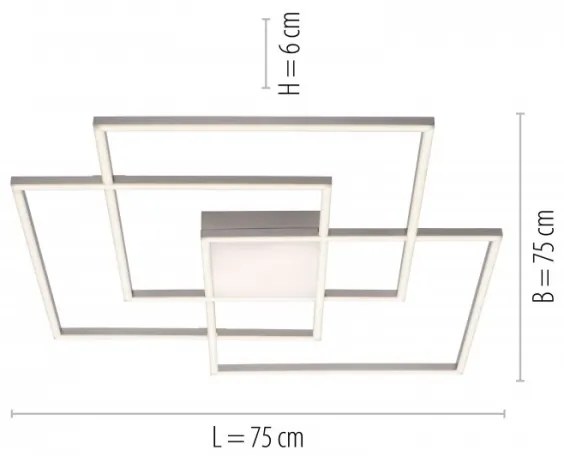 Leuchten Direkt 14713-55- LED Stmívatelný přisazený lustr ASMIN LED/45W/230V +DO
