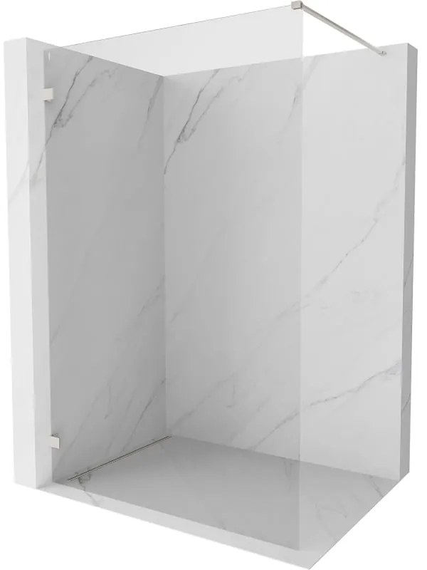 Mexen Lunar sprchová stěna levá 60 x 200 cm, 8mm čiré sklo, broušená ocel, 830-060-000-97-00-L
