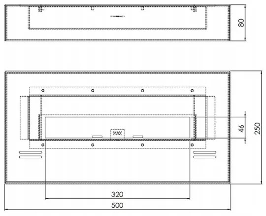 InFire - BIO krb 8x50 cm 3kW černá