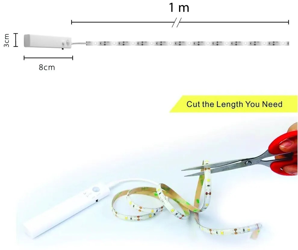 VELAMP 2W LED pásek LT018 s detektorem pohybu