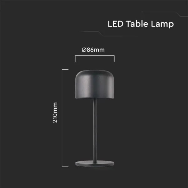 LED Stmívatelná stolní lampa LED/1,5W/5V 2700-5700K IP54 černá