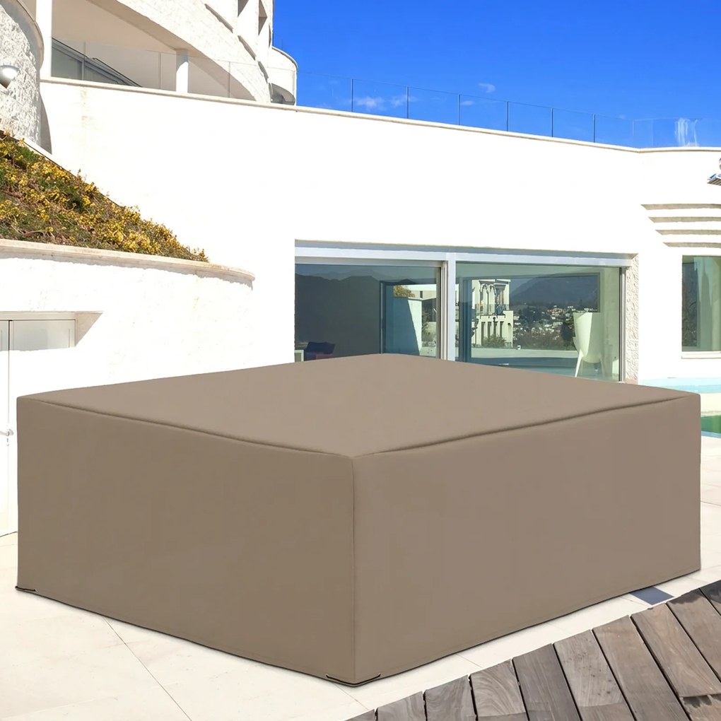 Outsunny Ochranný kryt na zahradní nábytek Zimní nepromokavý kryt Oxfordský kryt 275 x 205 x 90 cm Béžová barva