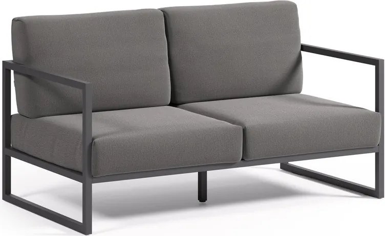 Tmavě šedá hliníková zahradní pohovka Comova – Kave Home