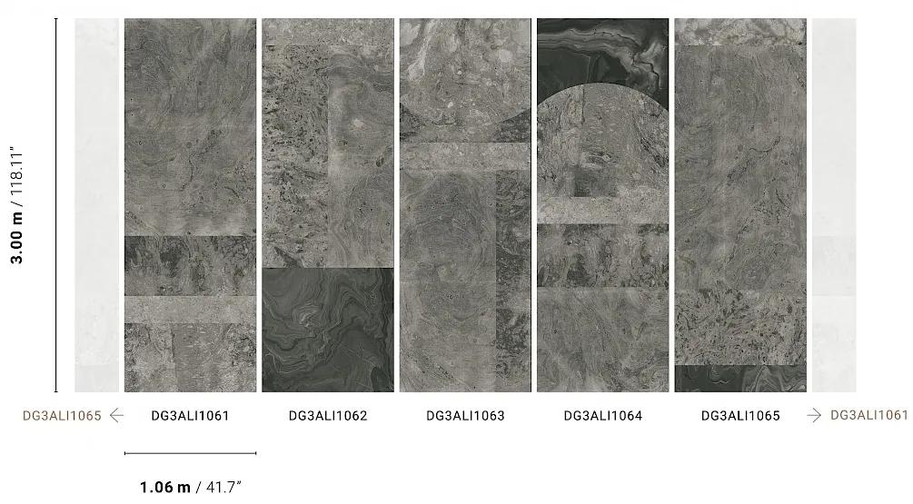 Vliesová fototapeta na zeď, šedý mramor, DG3ALI1063, Wall Designs III, Khroma by Masureel