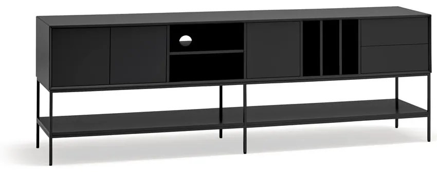 Černý TV stolek 220x74x45 cm Platt – Teulat