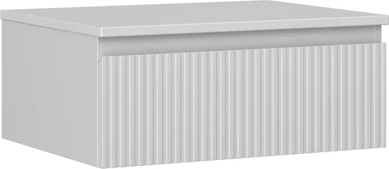 Mexen Rivel, koupelnová skříňka 60 cm s pracovní deskou, 1 zásuvka, drážkovaná, matná šedá, 91A20-06023-1-BFC62