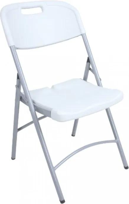 GT Skládací cateringová plastová židle, bílá, O9B