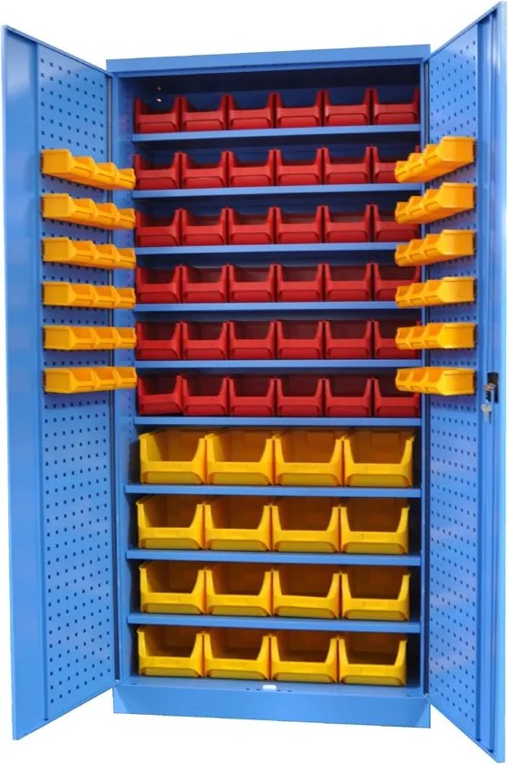 KOVOS Dílenská skříň Kovos s plastovými boxy SPZ_11_0002_C_VAR_1