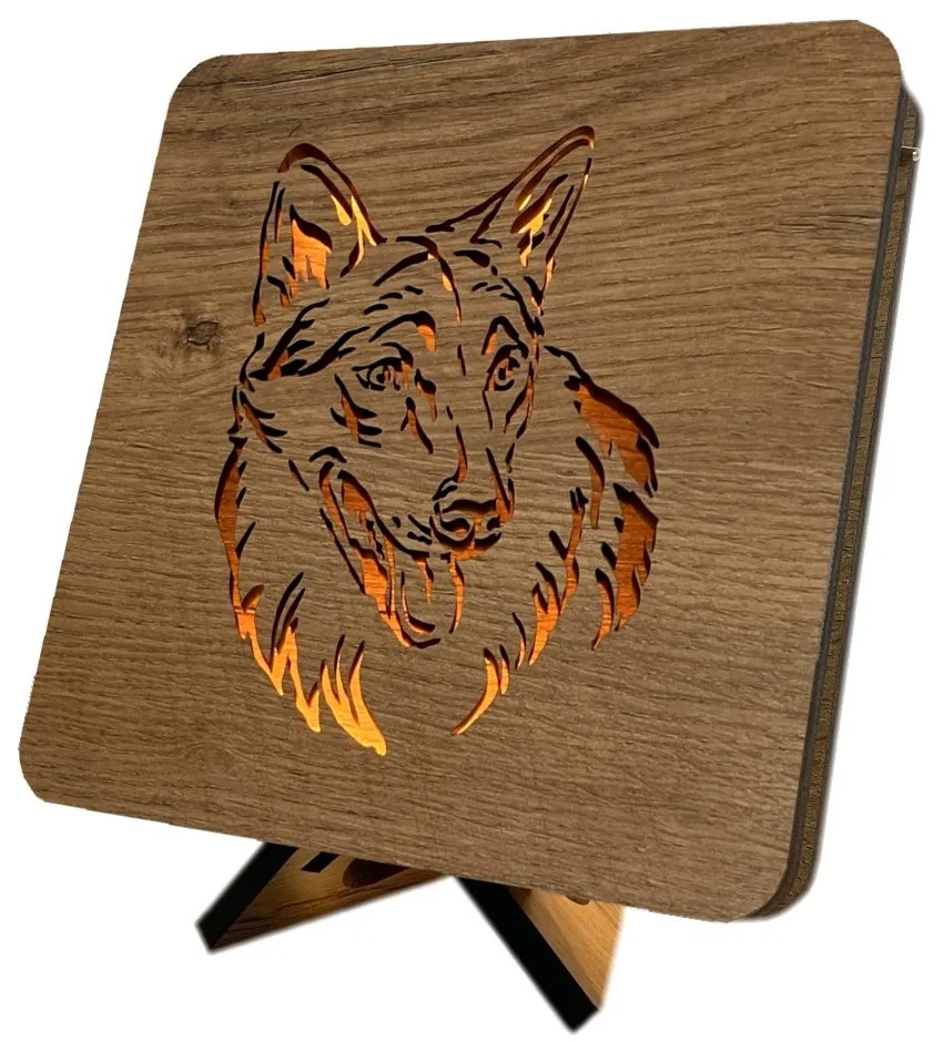Li-Go "Německý Ovčák" lampa 19x19cm provedení povrchu: jedle
