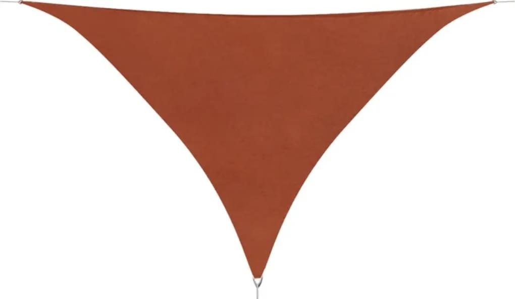 vidaXL Stínící plachta oxfordská látka trojúhelníková 5x5x5 m [135455] Barva: Hnědá