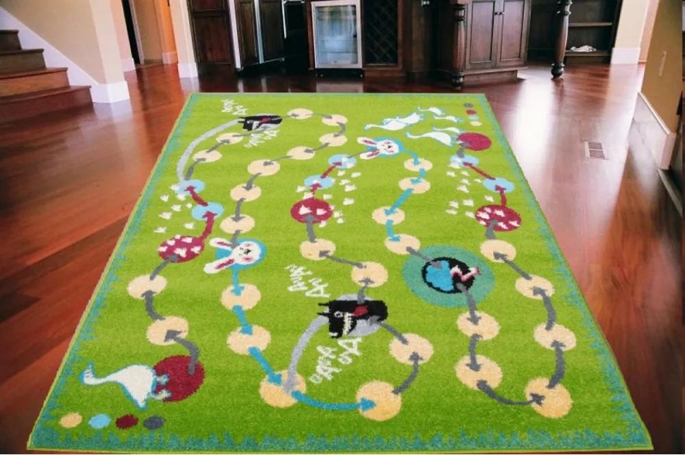 Dětský koberec Hra TOP zelený, Velikosti 160x220cm