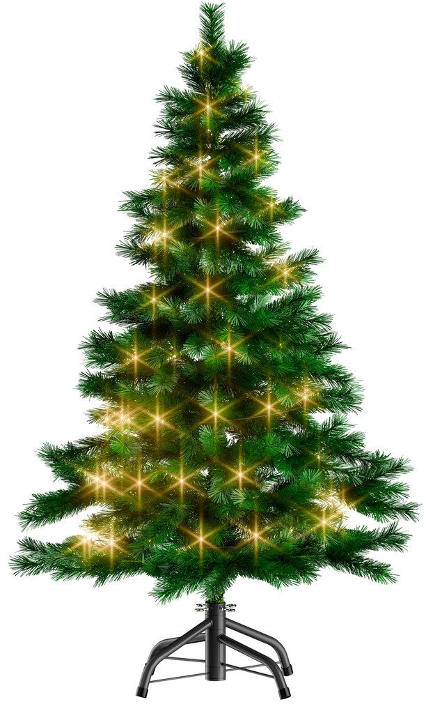 Umělý vánoční stromeček RUDOLPH se světýlky, 150 cm, zelená Casaria