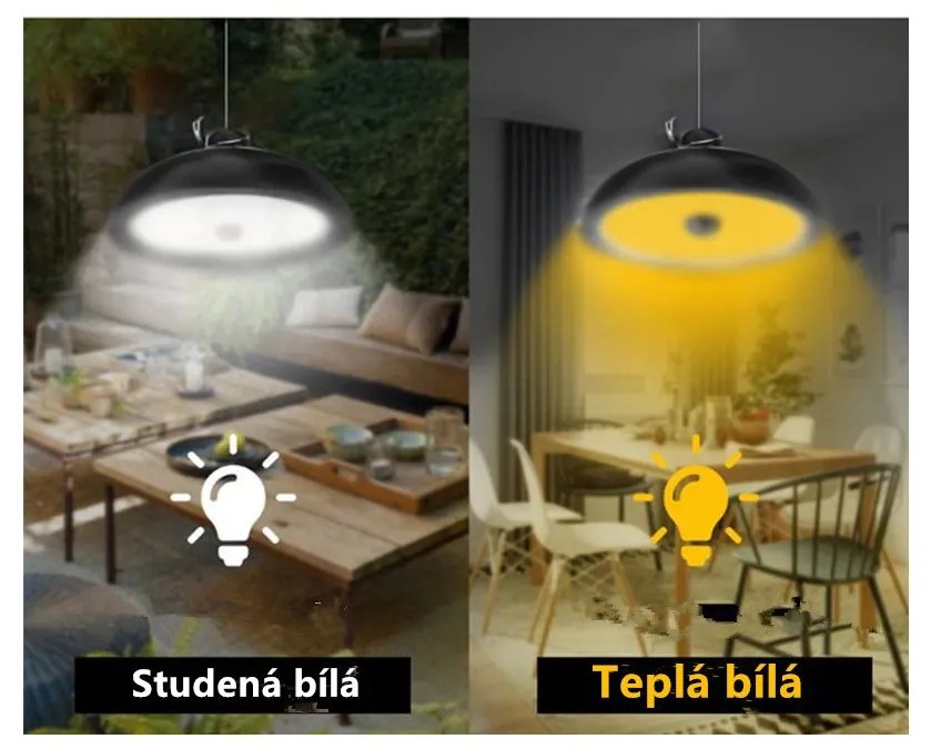 Hjlight solární LED světlo se dvěma lampami2x78LED LED barva: Studená bílá/Cold white