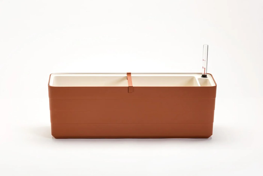 Samozavlažovací truhlík Berberis terakota/slonová kost 60 cm