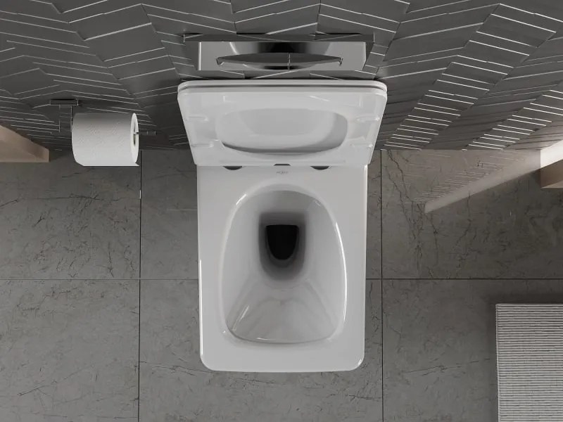 Mexen Vera wc mísa Rimless s pomalu padajícím prkénkem slim, duroplast, bílá - 30164000