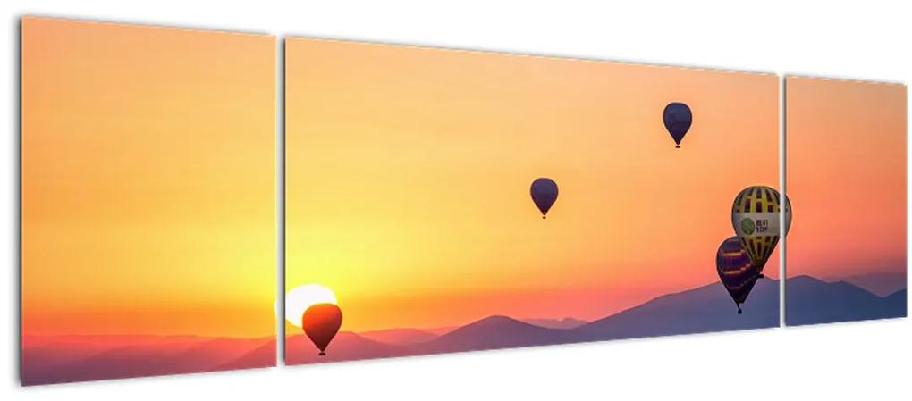 Obraz horkovzdušných balónů (170x50 cm)
