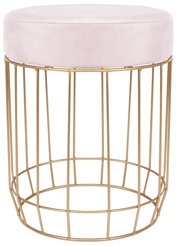 Bestent Taburetka Pink Velvet Wire | Biano