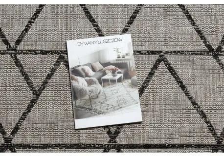 Dywany Luszczow Kusový koberec SIZAL FLOORLUX 20508 stříbrný / Černá TROJÚHELNÍK Rozměr koberce: 200 x 290 cm