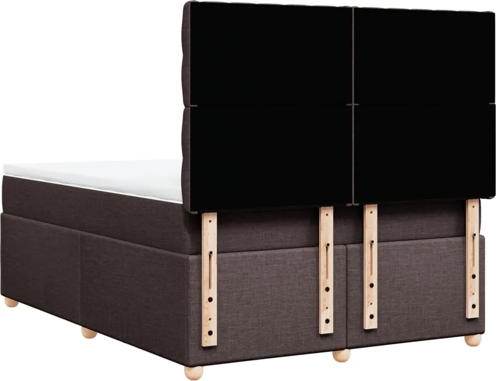Box spring postel s matrací tmavě hnědá 160x200 cm textil 3291341