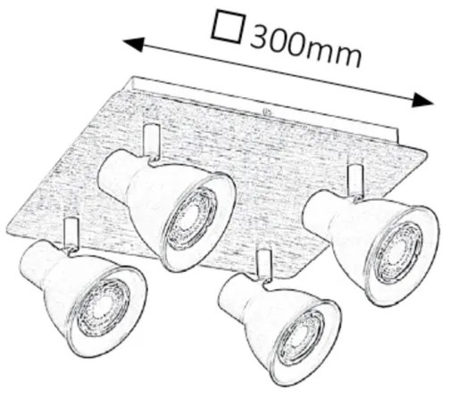 Rabalux 5905 - Bodové svítidlo MAC 4xGU10/35W/230V