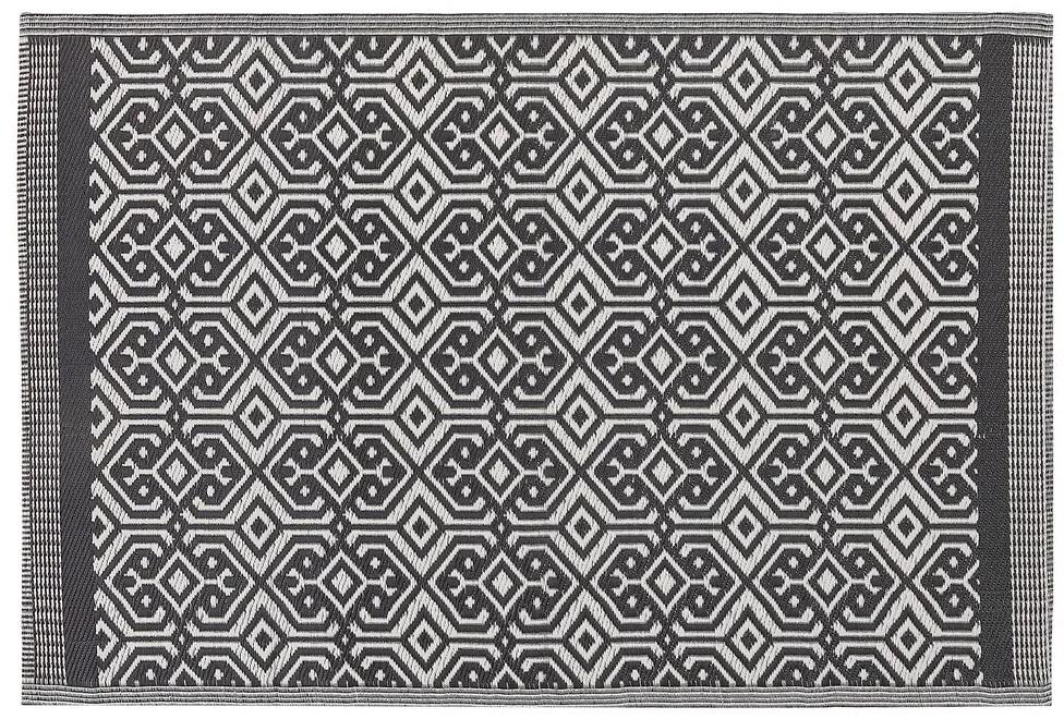 Venkovní koberec černý 120x180 cm BARMER Beliani