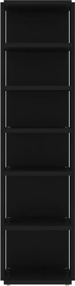 vidaXL Botník 27,5x27x102 cm kompozitní dřevo [808487] Barva: Černý dub