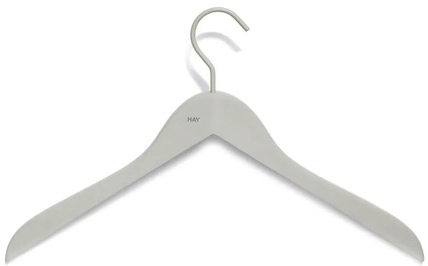 HAY Ramínko Soft Coat Hanger Slim Grey, set 4ks