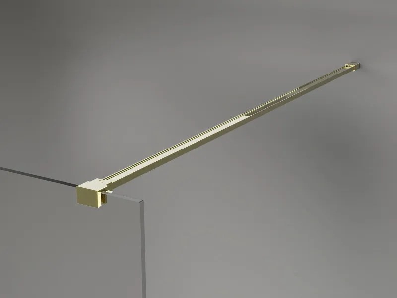 Mexen, Mexen Kioto-X sprchová stěna 70 x 200 cm, grafit 10 mm, zlatá - 800-070-101-50-40-X