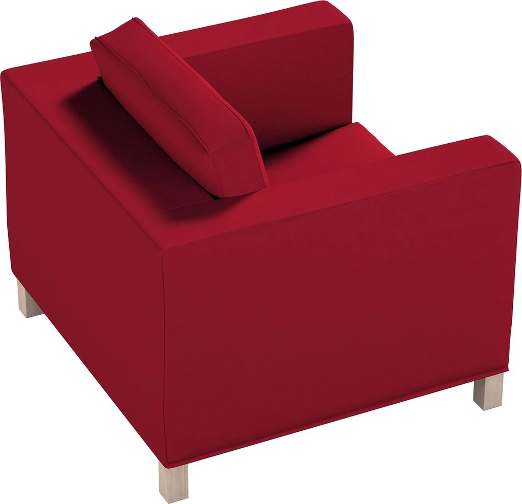 Potah na křesko IKEA Karlanda, krátký barva červená látka pletený vzor
