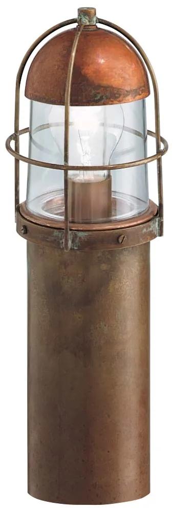 Il Fanale 245.22.ORB Garden, venkovní sloupkové svítidlo z mosazi a mědi, 1x57W E27, výška 34cm, IP44