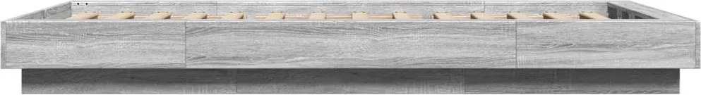 Rám postele s LED osvětlením šedý sonoma 100 x 200 cm kompozit 3281117
