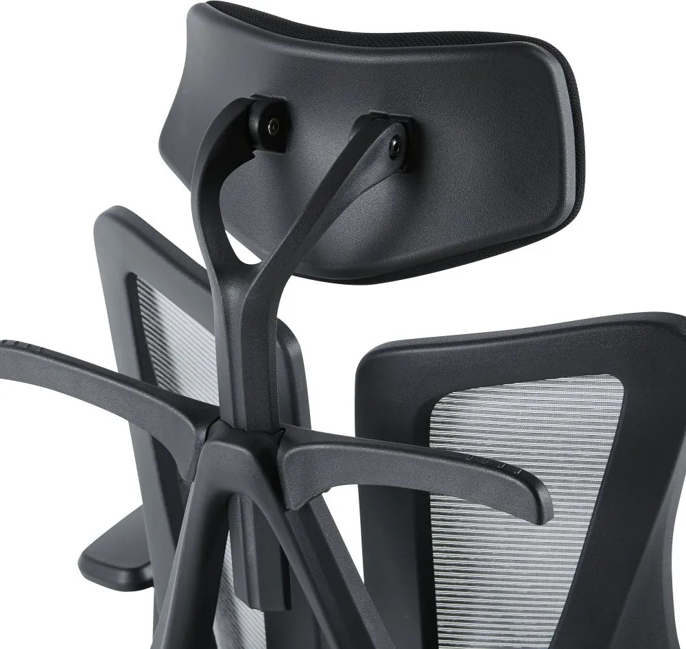 Herní  ergonomická  židle ERACER H3246 — síť / látka, šedá / černá