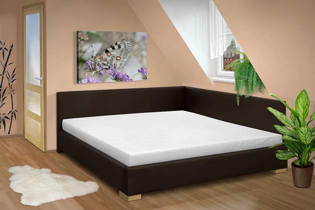 Manželská postel s čely Martina 160x200 cm Barva: eko hnědá