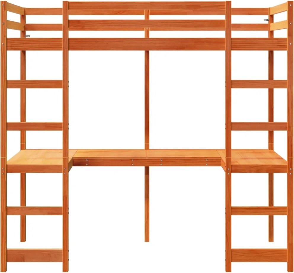 Patrová postel bez matrace voskově hnědá 75 x 190 cm borovice 3308576