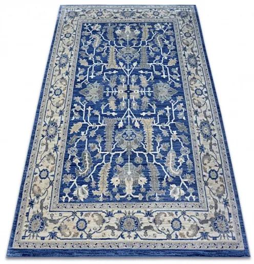 3kraft Kusový koberec ARGENT - W7039 květiny námořnická modrá / krémový
