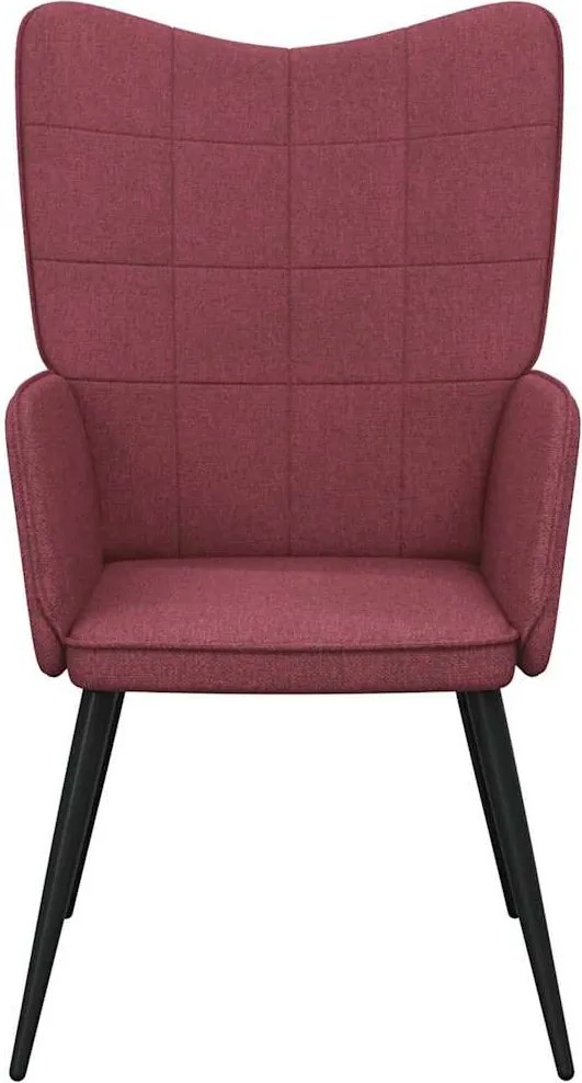 Relaxační židle vínová textil 327949