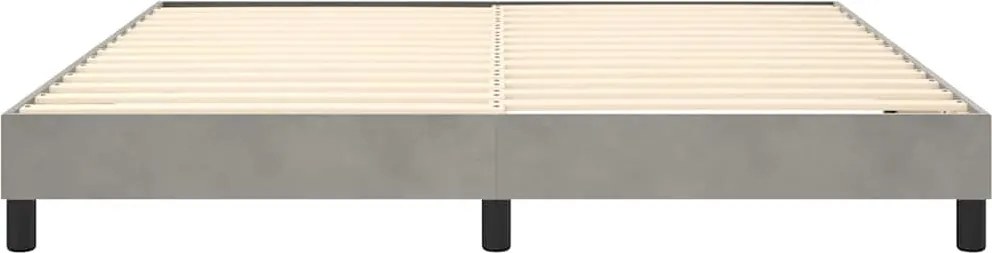 Rám postele s boxspringem světle šedý 160 x 200 cm samet 3120778