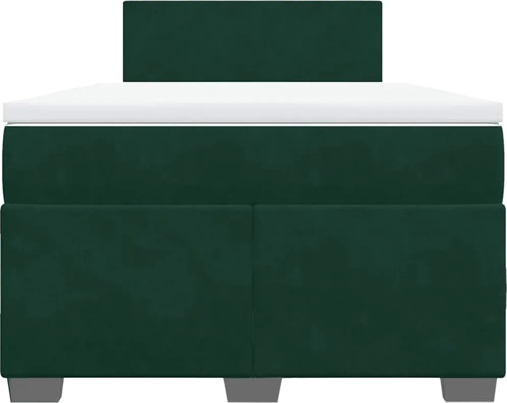 Box spring postel s matrací tmavě zelená 120 x 200 cm samet 3286279