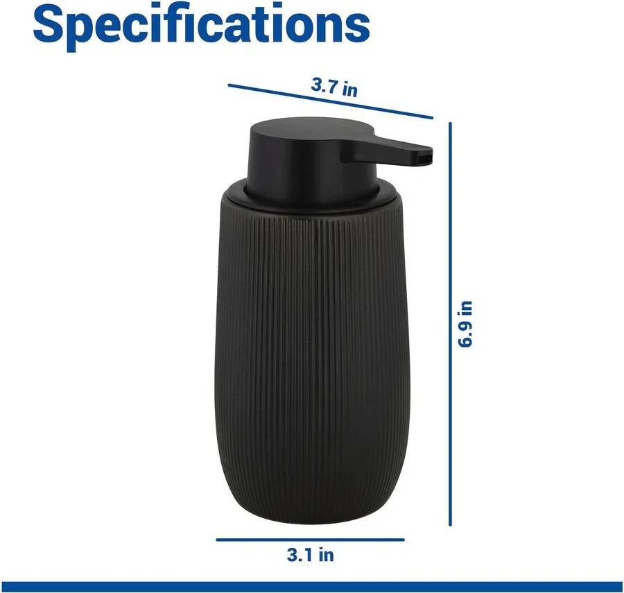 Černý plastový dávkovač mýdla 400 ml Fablo – Wenko