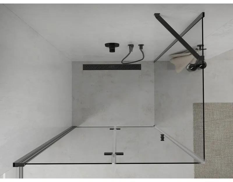 Mexen Lima skládací sprchový kout 70 x 120 cm, Průhledné, Černá - 856-070-120-70-00