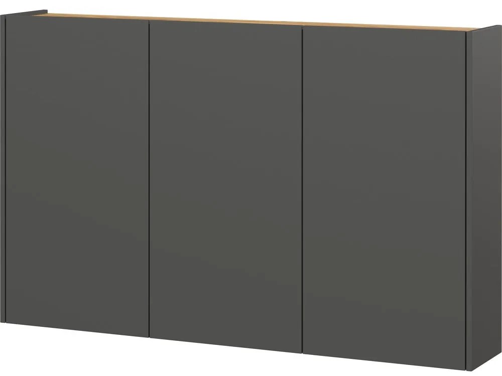 Antracitová závěsná skříňka v dekoru dubu 138x87x25 cm Libbiano – Germania