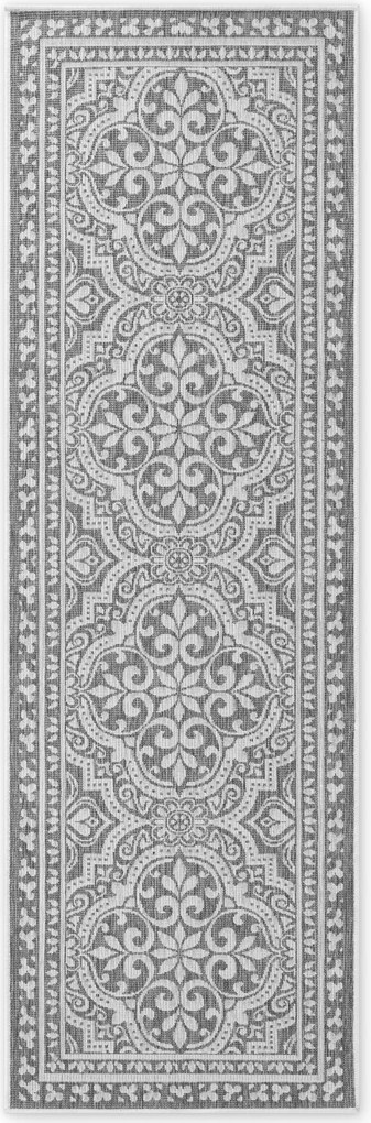 NORTHRUGS, Běhoun Duet Rosel 106251 White/Gray - na ven i na doma, 80x250, šedá, chodba / předsíň