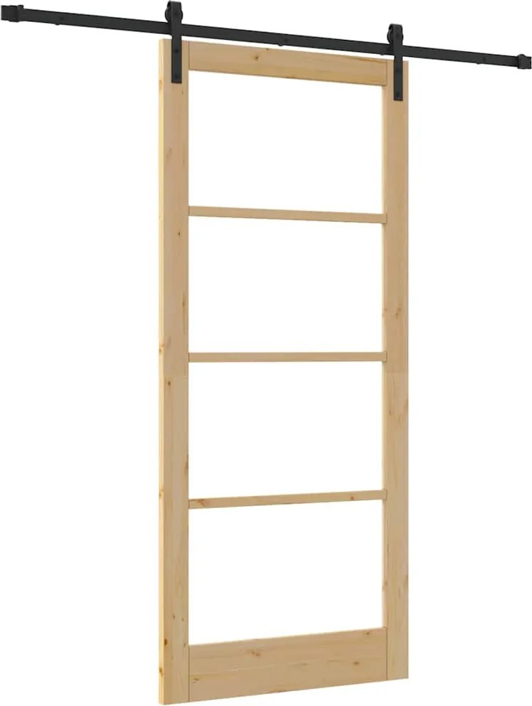 Posuvné dveře ORKDAL Přirozená a černá 93 x 211 cm 3331869