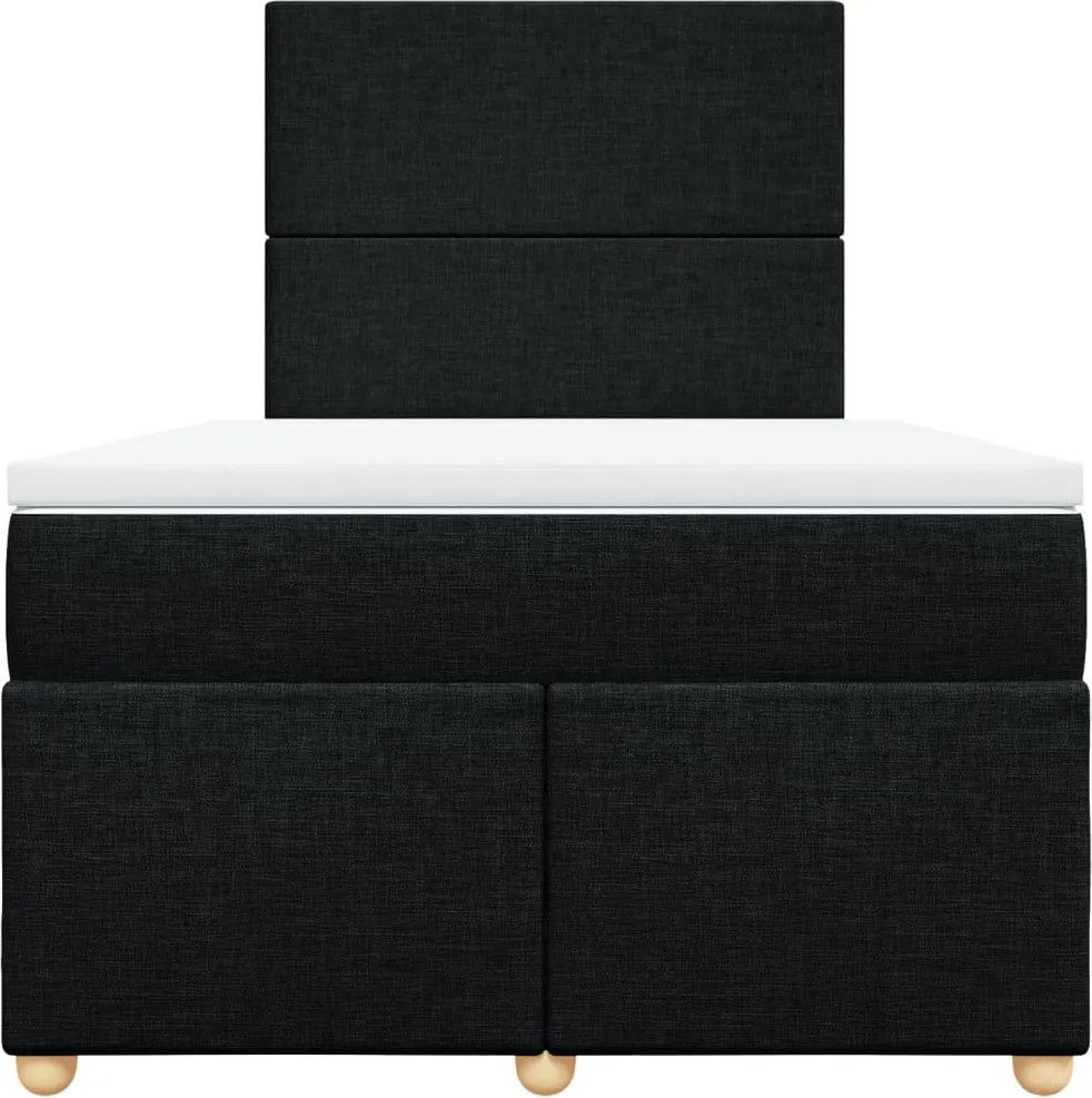 Box spring postel s matrací černá 120x200 cm textil 3291242