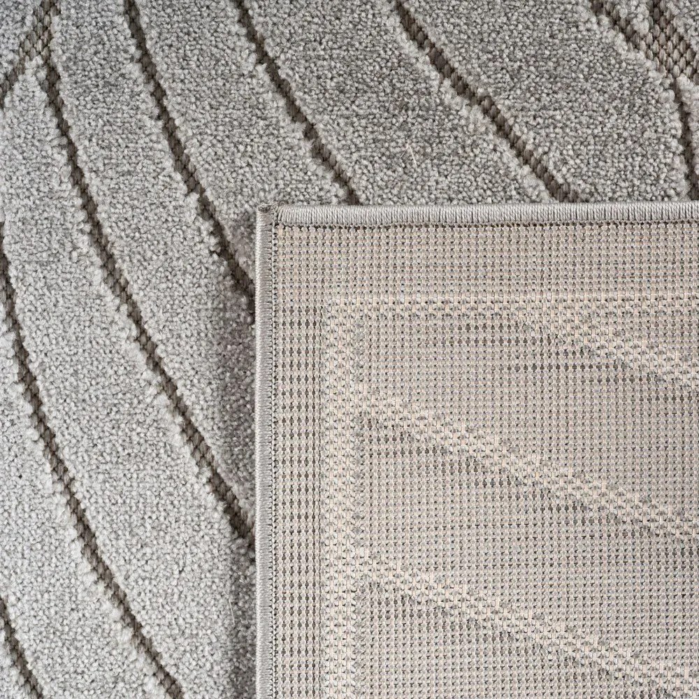 Kulatý vnitřní a venkovní koberec ve stříbrné barvě ø 160 cm Nova 1203 – Ayyildiz Carpets