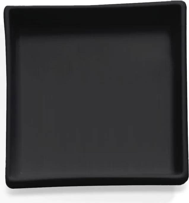 Koupelnová podložka Porzellan čtvercová 11 cm černá