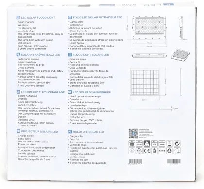 Aigostar - LED Stmívatelný solární reflektor LED/200W/3,4V IP65 + DO