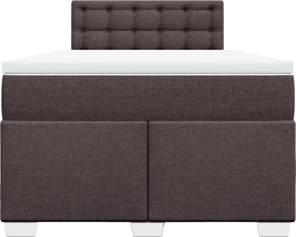 Box spring postel s matrací tmavě hnědá 120x190 cm textil 3288144