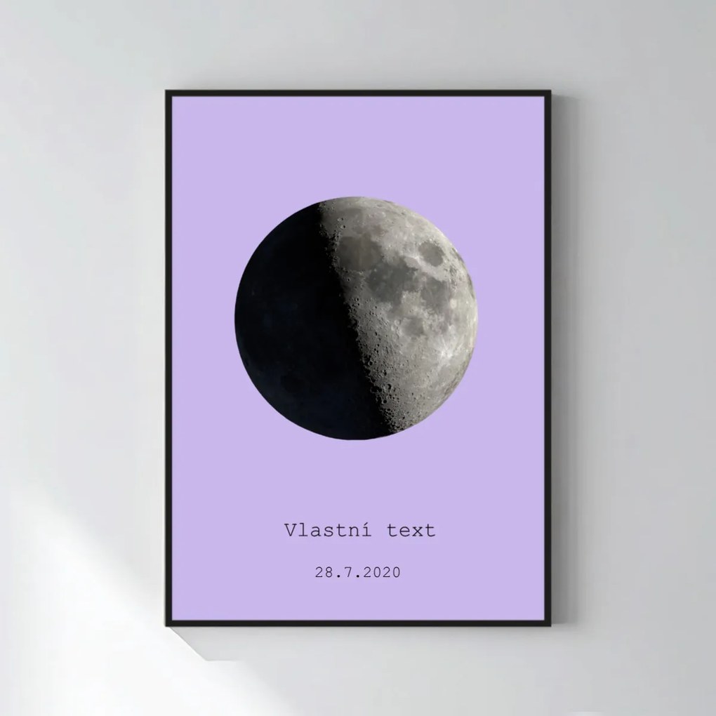 Personalizovaný magický fotoobraz v rámu - 50x70 - měsíční fáze