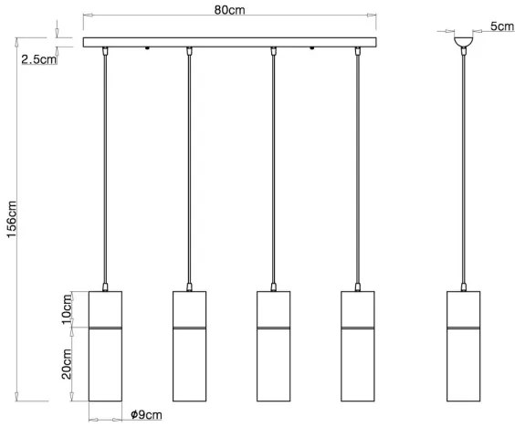 Globo 21000-4HB - Lustr na lanku ANNIKA 4xE27/25W/230V černá